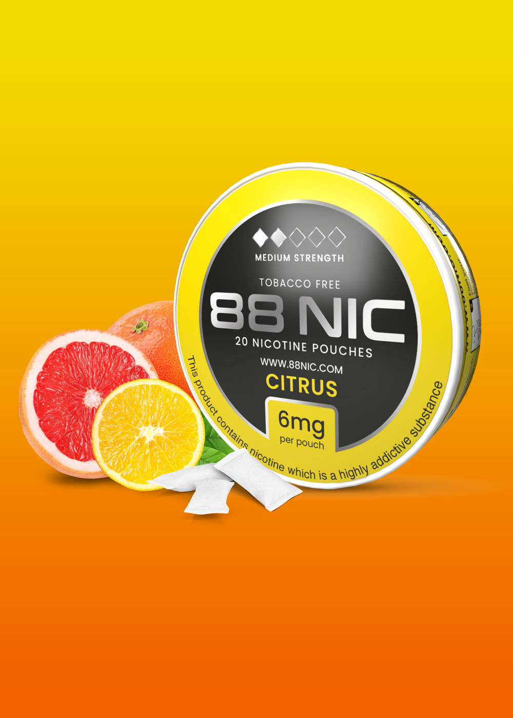 Citrus Nicotine Pouch – 88 Nic Pouches