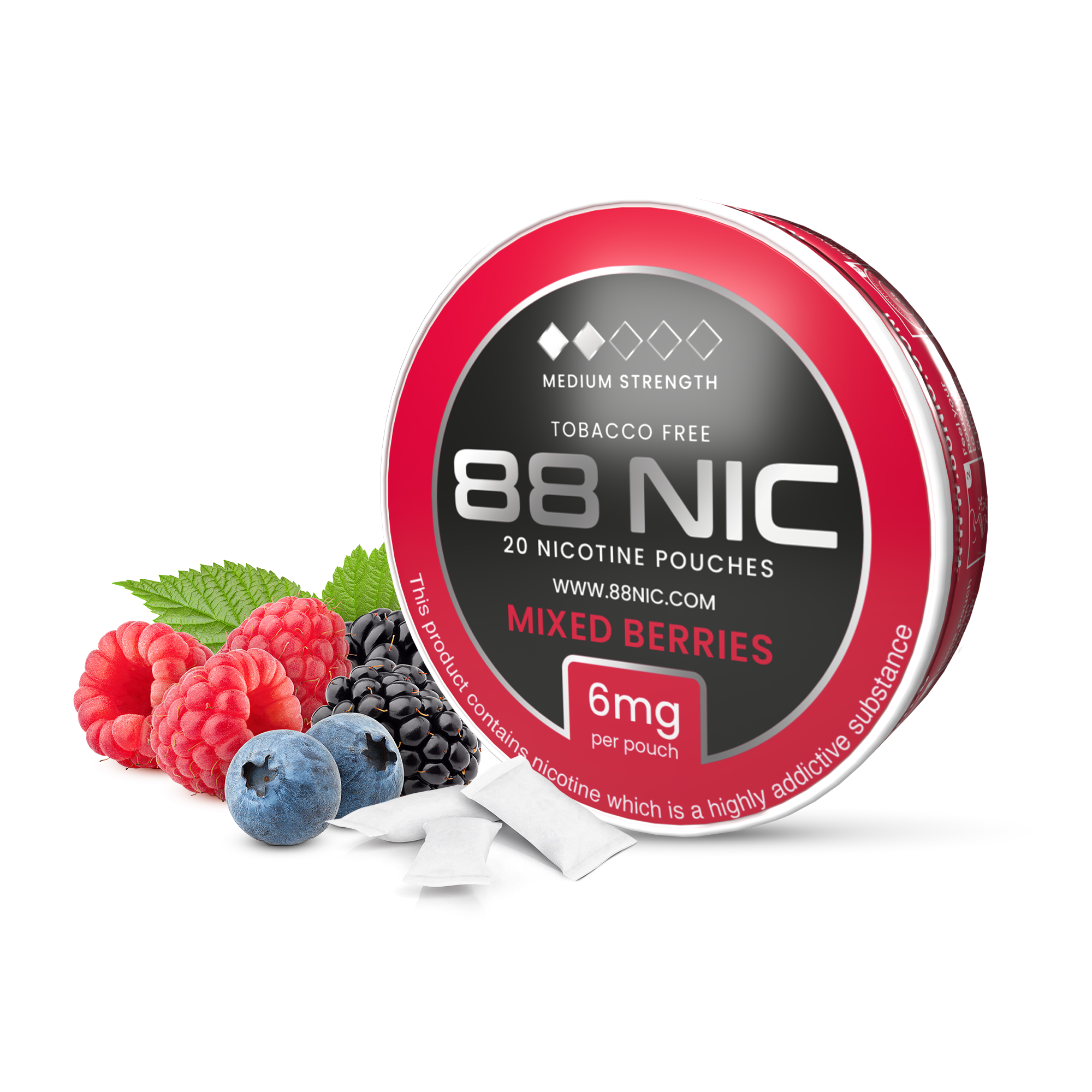 Mixed Berries Nicotine Pouch – 88 Nic Pouches