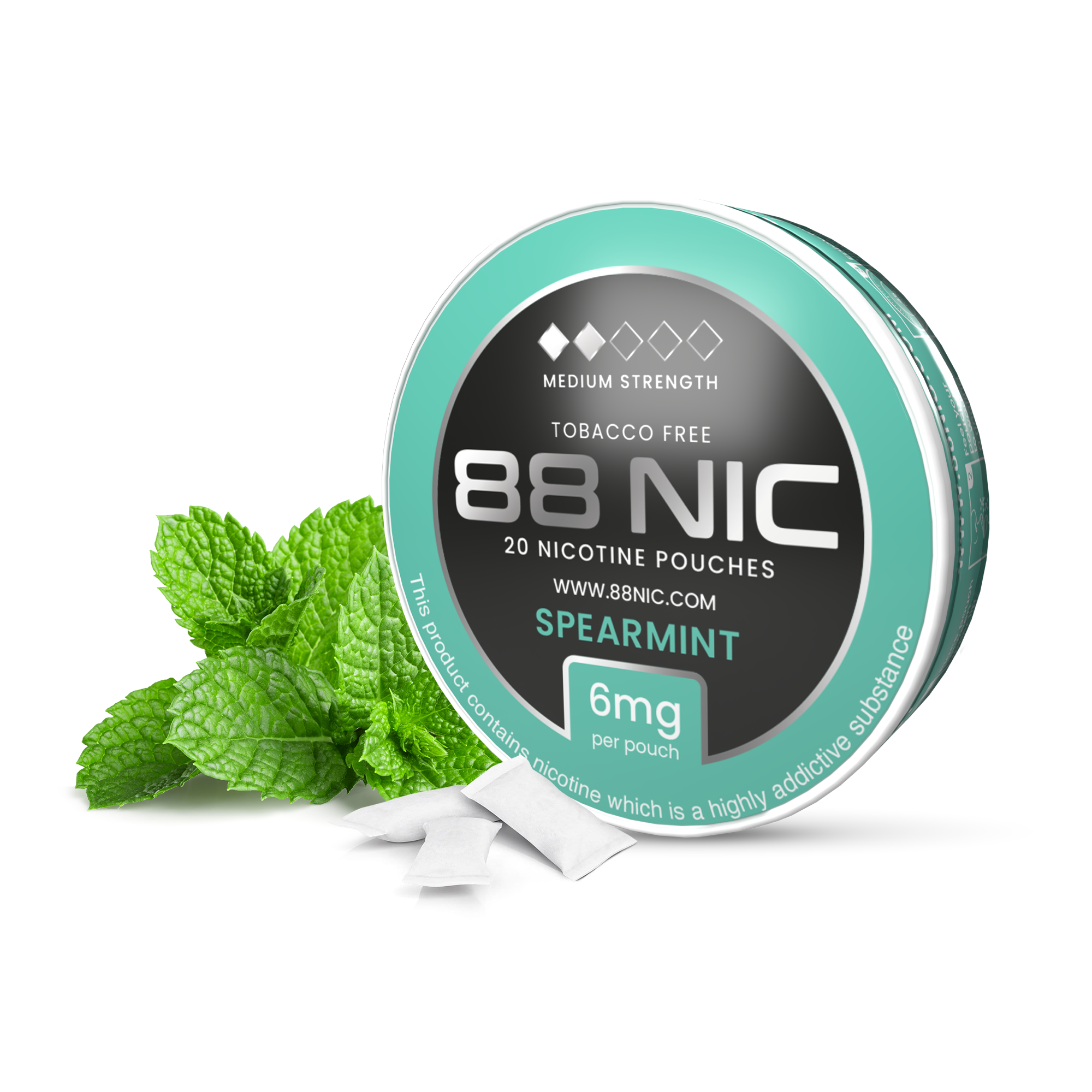 Spearmint Nicotine Pouch – 88 Nic Pouches